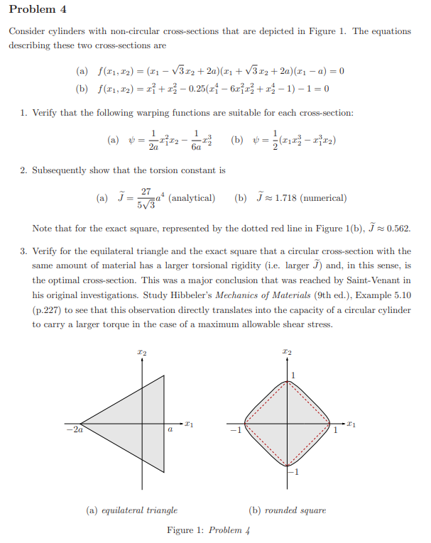 Solved Consider cylinders with non-circular cross-sections | Chegg.com