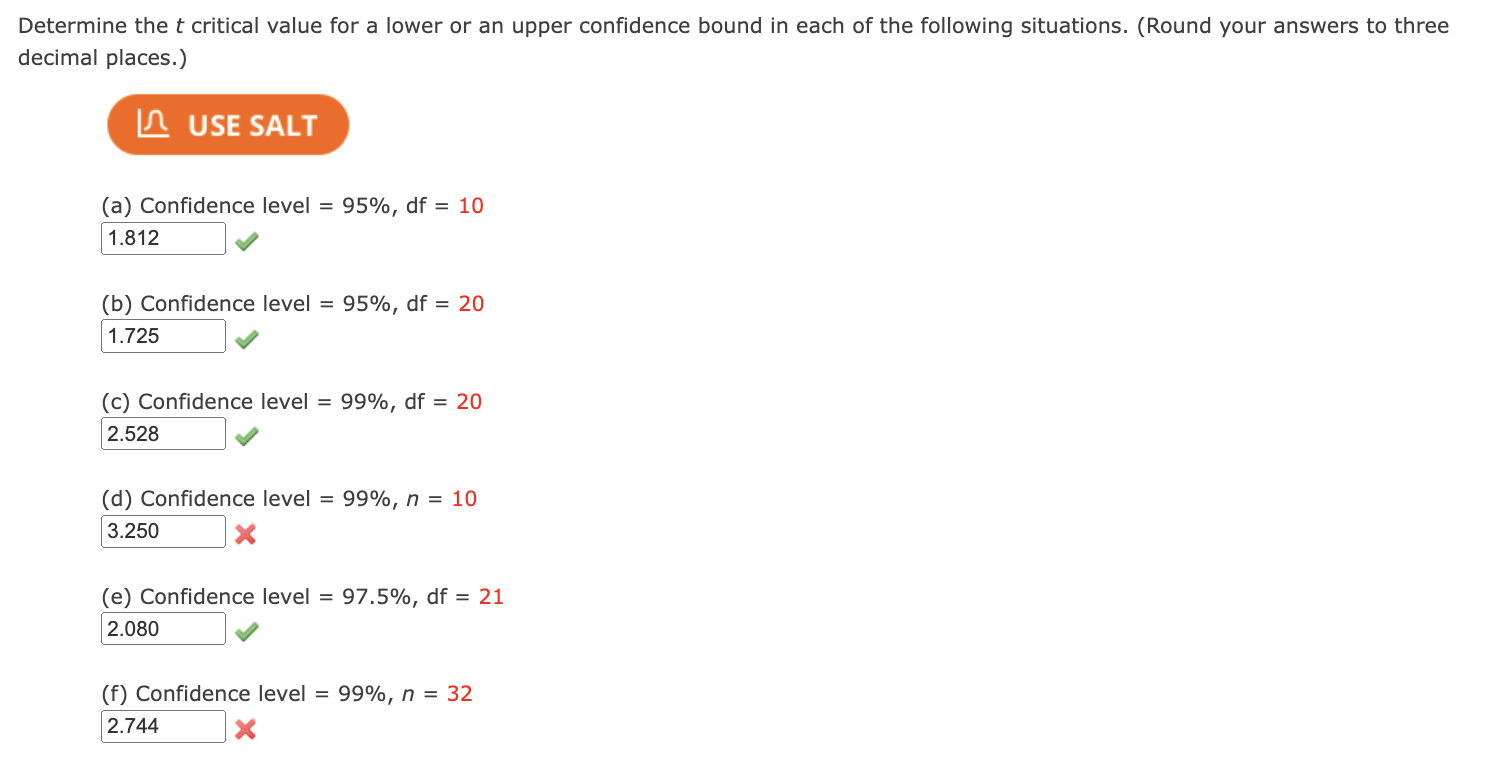 Solved #2 Determine the t critical value for a lower or | Chegg.com