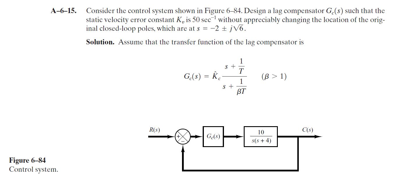A-6-15. Consider the control system shown in Figure | Chegg.com