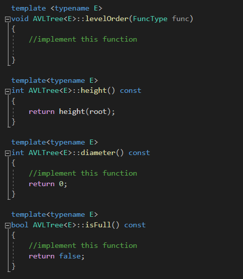 Solved Could you implement just a couple of these methods? | Chegg.com