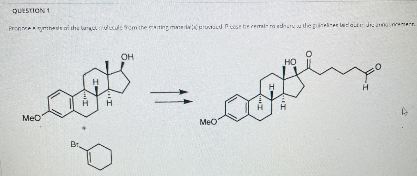 Solved QUESTION 1 Propose a synthesis of the target molecule | Chegg.com