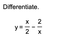 Solved Differentiate. y=2x−x2 | Chegg.com