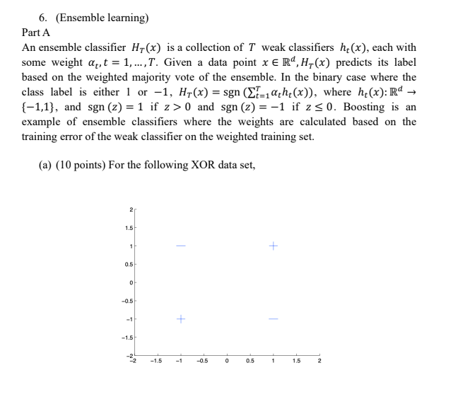 6. (Ensemble learning) Part A An ensemble classifier | Chegg.com