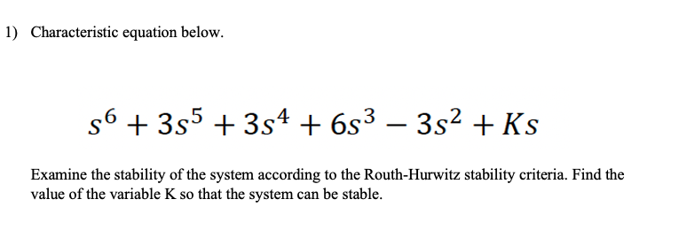 Solved Characteristic equation | Chegg.com