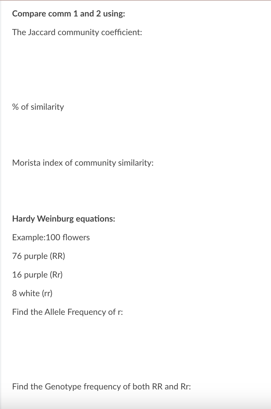 Solved Compare comm 1 and 2 using: The Jaccard community | Chegg.com