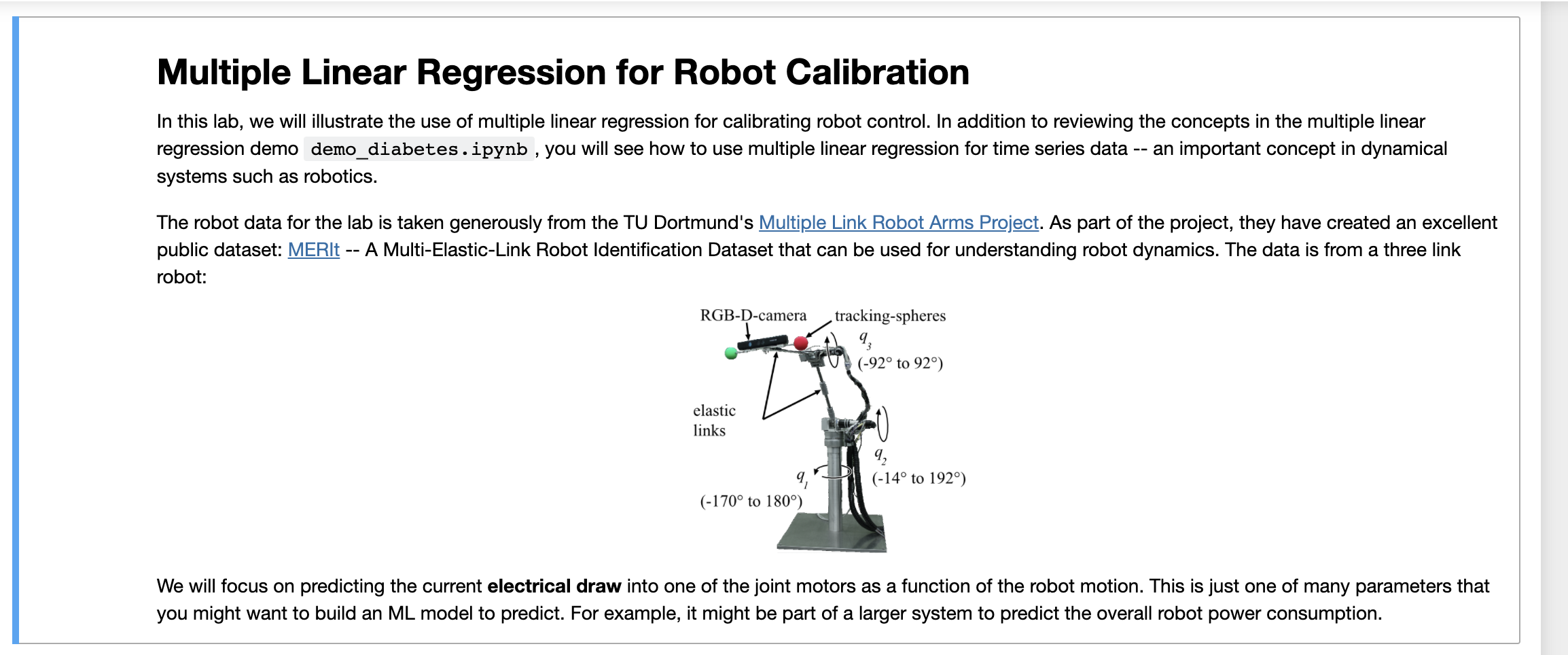 Solved Multiple Linear Regression for Robot Calibration In | Chegg.com