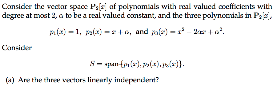Solved Consider the vector space P2] of polynomials with | Chegg.com