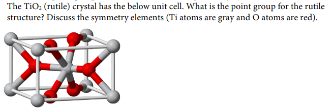 Solved The TiO2 (rutile) crystal has the below unit cell. | Chegg.com