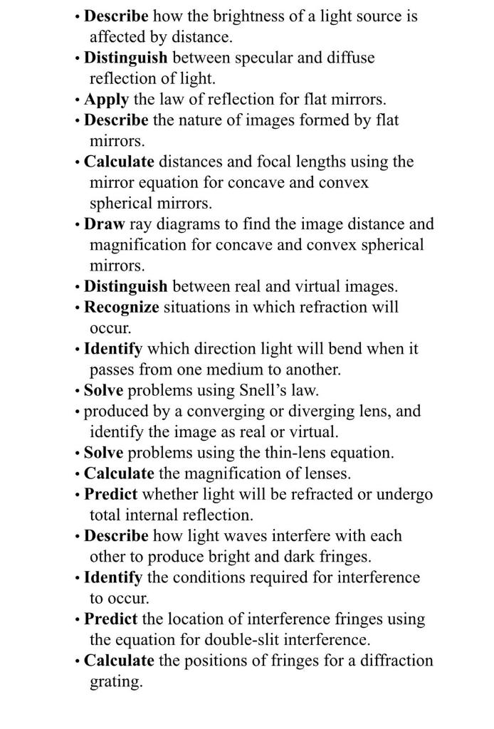 Solved • Describe how the brightness of a light source is | Chegg.com