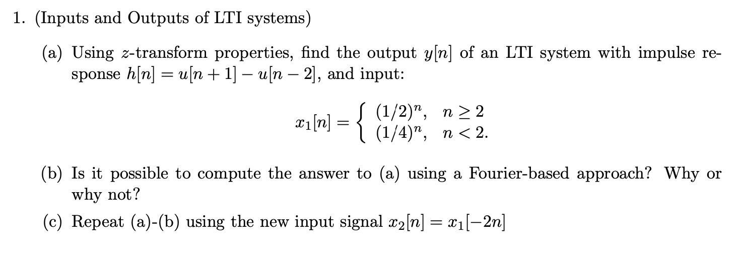 (a) Using z-transform properties, find the output | Chegg.com