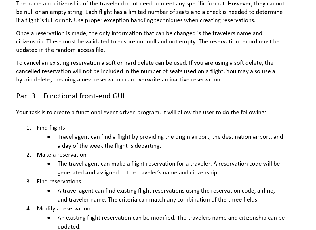 Solved Problem A travel agency is looking to implement a | Chegg.com