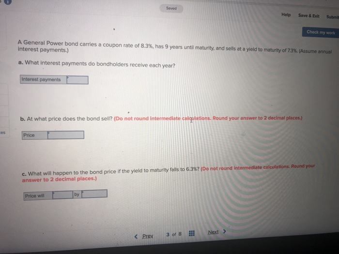 Solved Saved Help Save &Exit Submit Check my work A General | Chegg.com