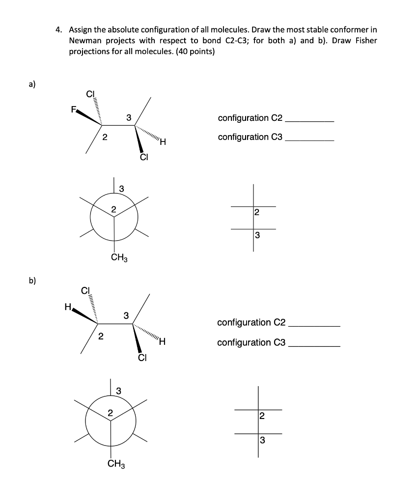 Solved 4. Assign the absolute configuration of all | Chegg.com