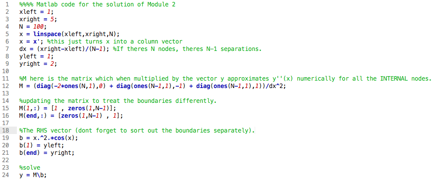 Solved dạy The code provided solves the boundary value | Chegg.com
