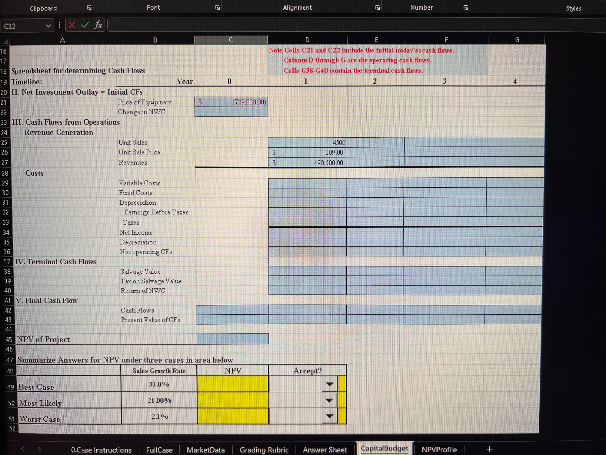 Solved Note 1: Please use appropriate Cell referencing in | Chegg.com