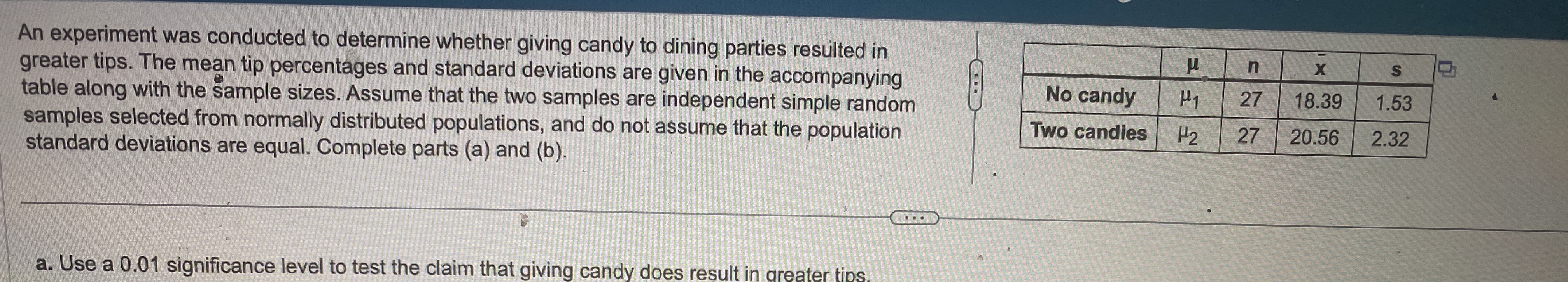 Solved An experiment was conducted to determine whether | Chegg.com