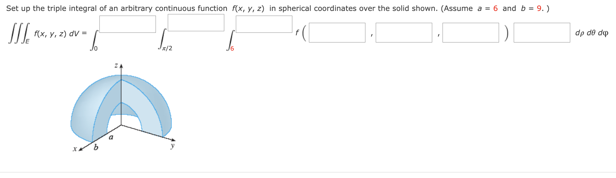 Solved Set up the triple integral of an arbitrary continuous | Chegg.com