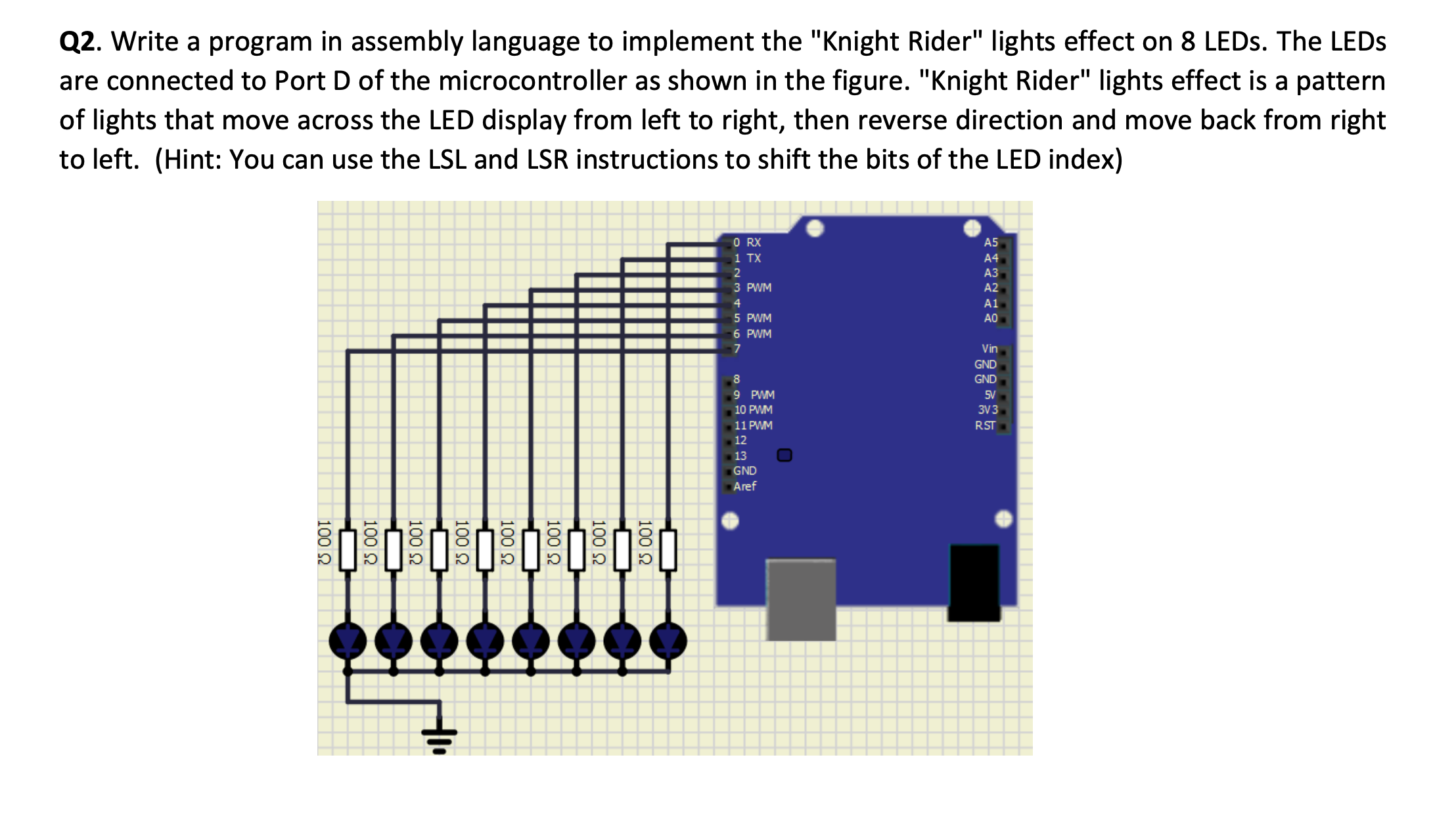 Solved Q2. ﻿Write a program in assembly language to | Chegg.com