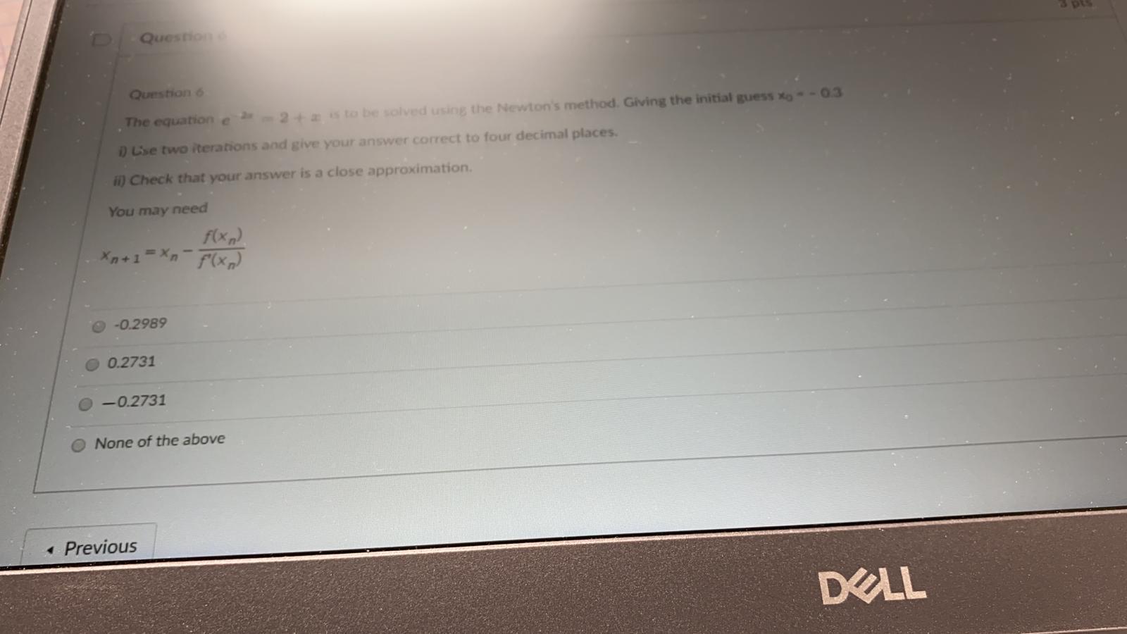 Solved Question Question o The equation e 2 to be solved | Chegg.com
