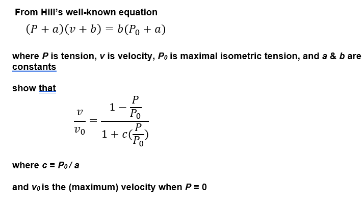 Solved From Hill's well-known equation (P+a)(v+b)=b(P0+a) | Chegg.com