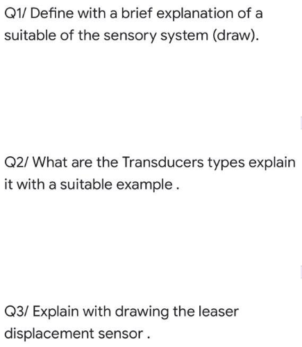 Solved Q1/ Define with a brief explanation of a suitable of | Chegg.com