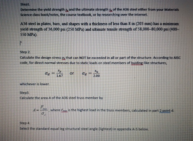 Solved Step1. Determine the yield strength x and the | Chegg.com