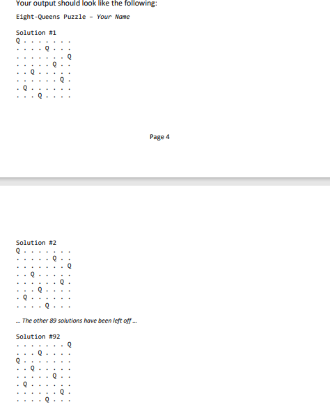 Solved Your output should look like the following: | Chegg.com
