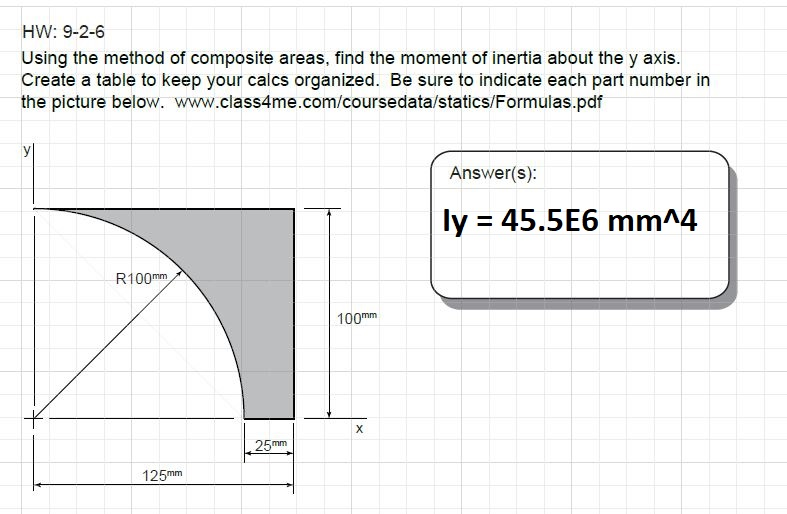 Solved STATICS - MOMENT OF INERTIA - Need help ASAP, will | Chegg.com