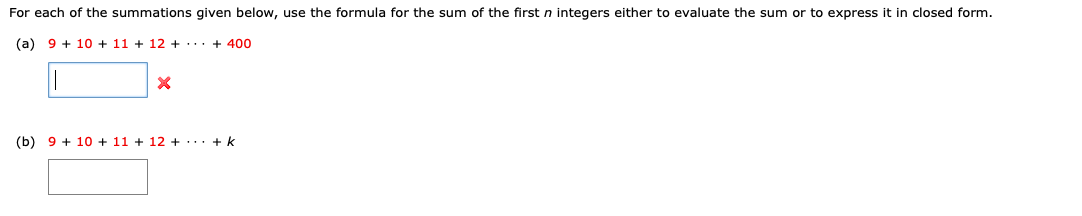 Solved For Each Of The Summations Given Below Use The 