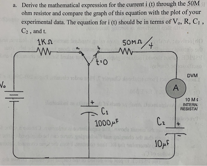 Solved Derive the mathematical expression for the current i | Chegg.com
