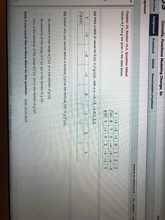 Solved Connally, Functions Modeling Change, Se Gradebook | Chegg.com