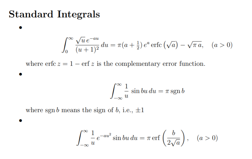 Solved Do not copy!! Here's some standard integrals for you | Chegg.com