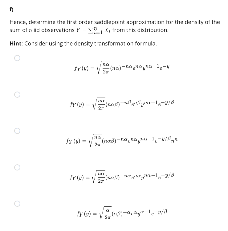 Solved Question Five Consider n independent identically | Chegg.com Solved Question Five Consider n independent identically | Chegg.com