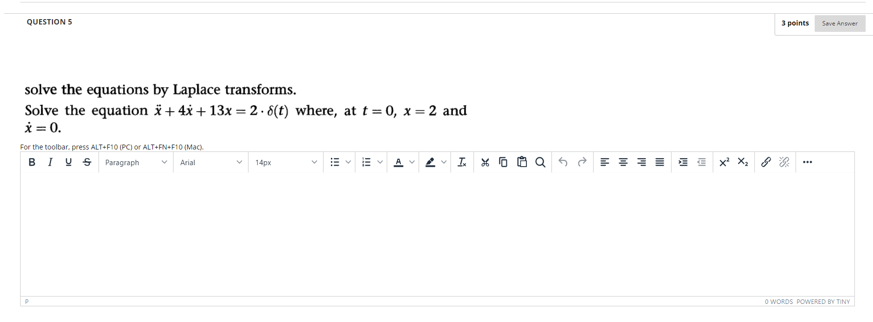 Solved QUESTION 5 3 points Save Answer solve the equations | Chegg.com