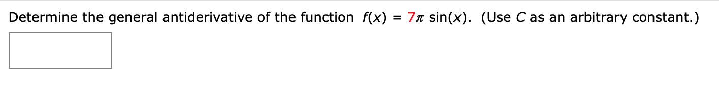 Solved Determine the general antiderivative of the function | Chegg.com