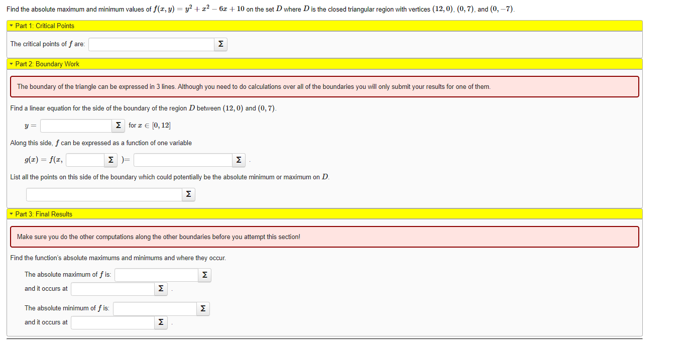 Solved Find the absolute maximum and minimum values of f(1, | Chegg.com