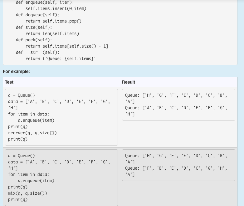 Solved Given A Queue Containing A List Of Strings Write The Chegg