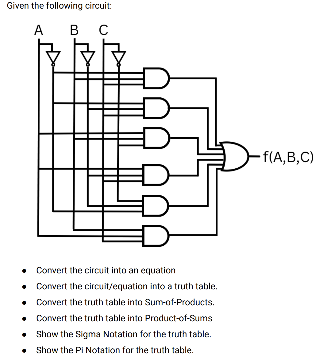 Solved Given the following circuit: - Convert the circuit | Chegg.com
