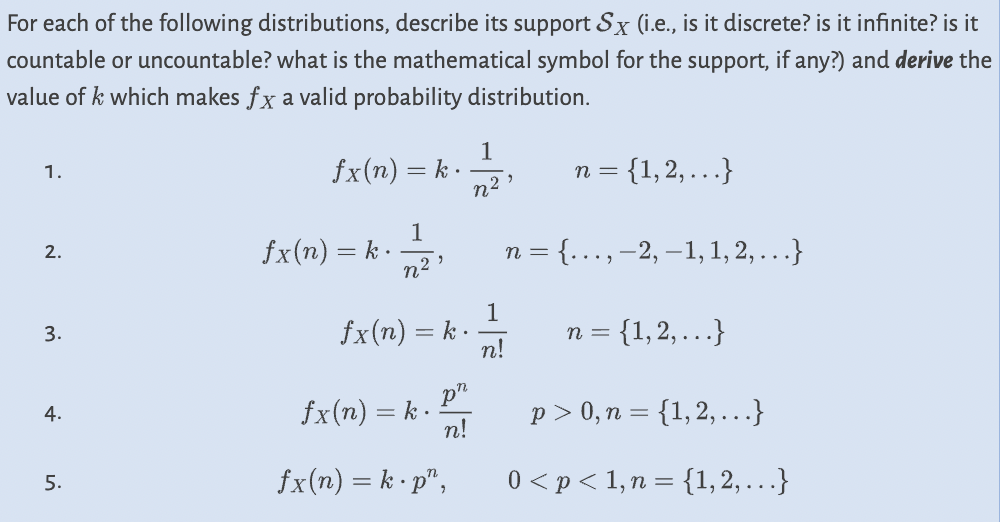 Solved For each of the following distributions, describe its | Chegg.com