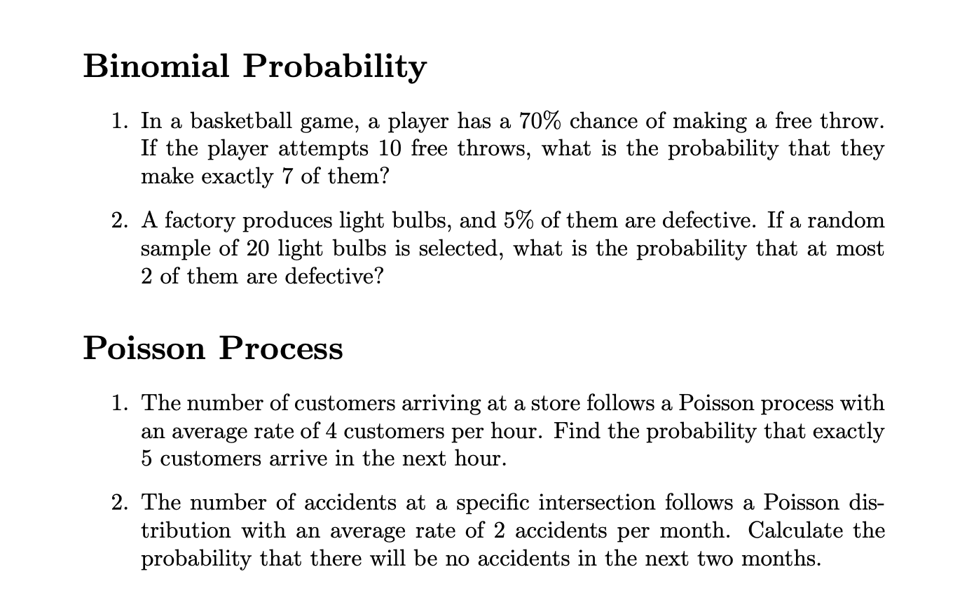 Solved Binomial Probability 1. In a basketball game, a | Chegg.com