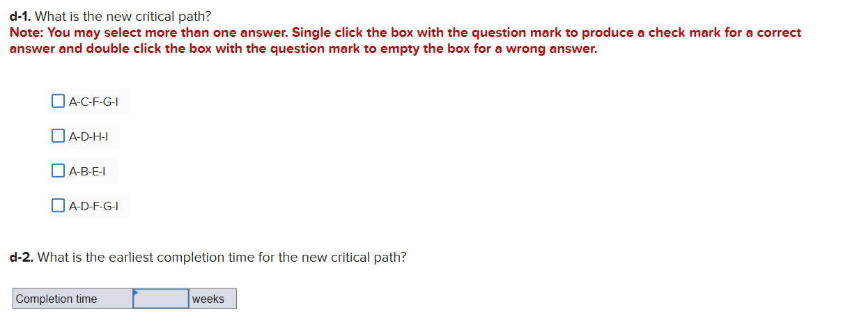 Solved c. Suppose you want to shorten the completion time as | Chegg.com