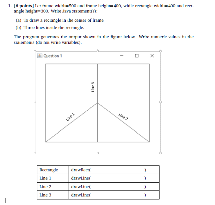 Solved [6 points] Let frame width =500 and frame height | Chegg.com