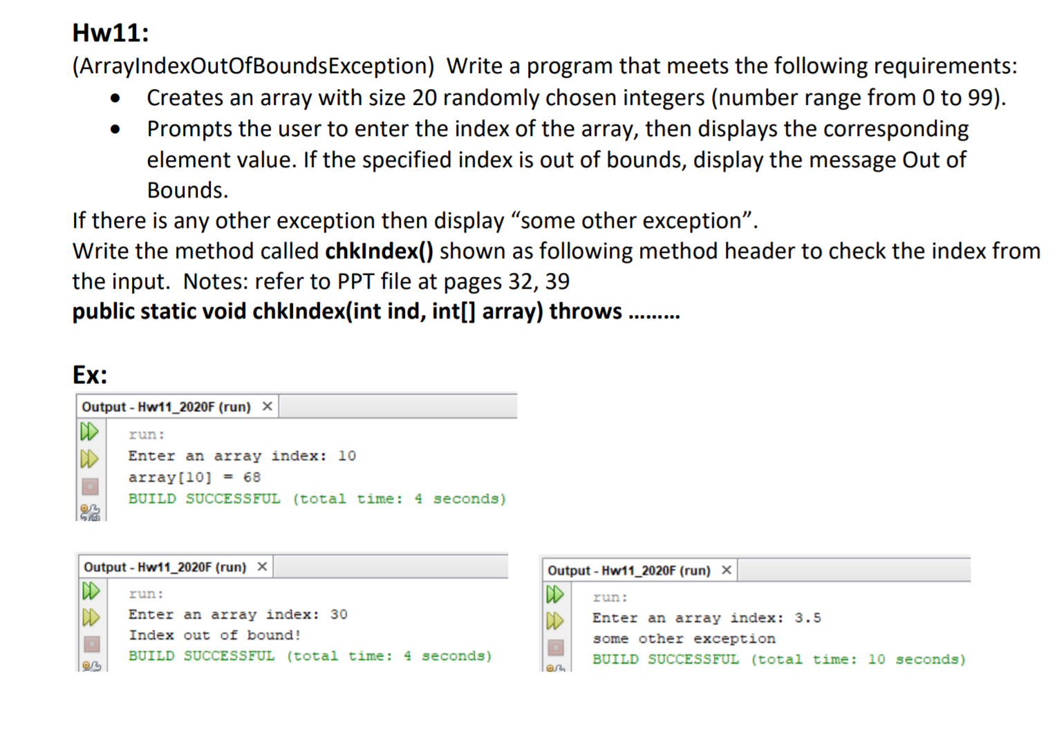 Solved Hw11 Arrayindexoutofboundsexception Write A 2489