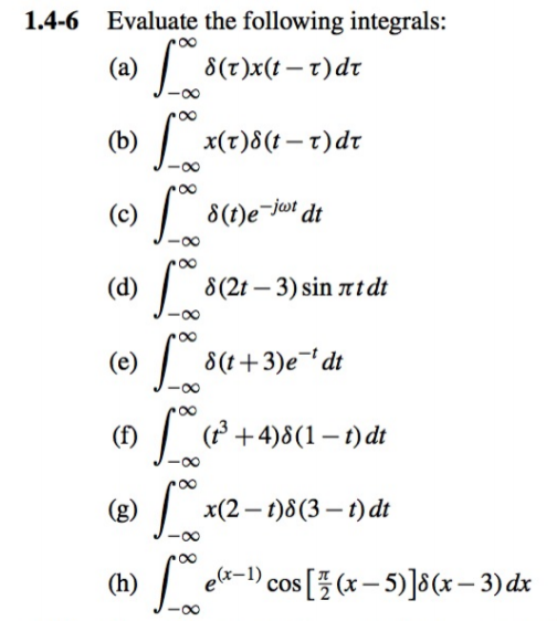 Solved 1.4-6 Evaluate the following integrals: (a) | | Chegg.com Solved 1.4-6 Evaluate the following integrals: (a) | | Chegg.com