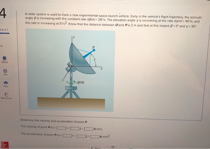 Solved A radar system is used to track a new experimental | Chegg.com