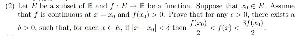 Solved (2) Let E be a subset of R and f:E→R be a function. | Chegg.com