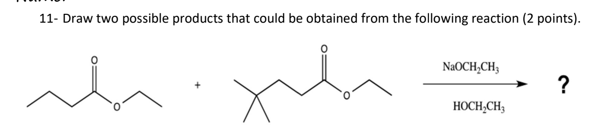 Solved Draw two possible products that could be obtained | Chegg.com