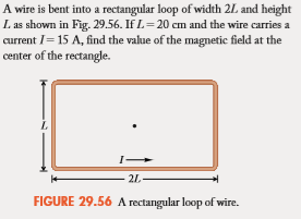 Solved A wire is bent into a rectangular loop of width 2L | Chegg.com