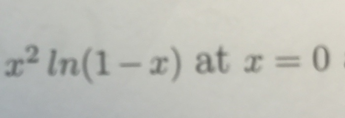 Solved find the power series expansion for x^2 ln(1-x) at | Chegg.com