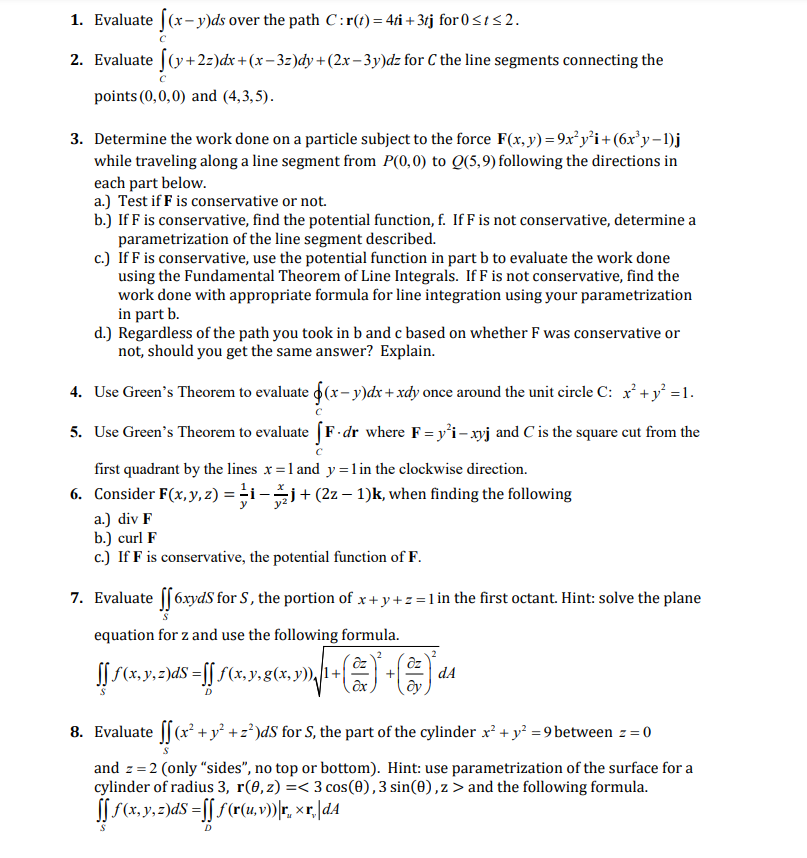 Solved 1. Evaluate [(x, y)ds over the path C:r(t) = 4ti + | Chegg.com